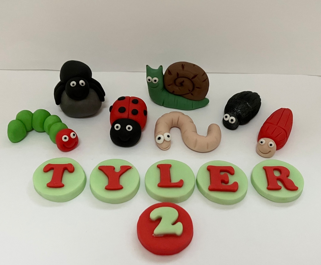 Handmade Edible Bugs, Insects Cake Topper, Decoration, Birthday ...