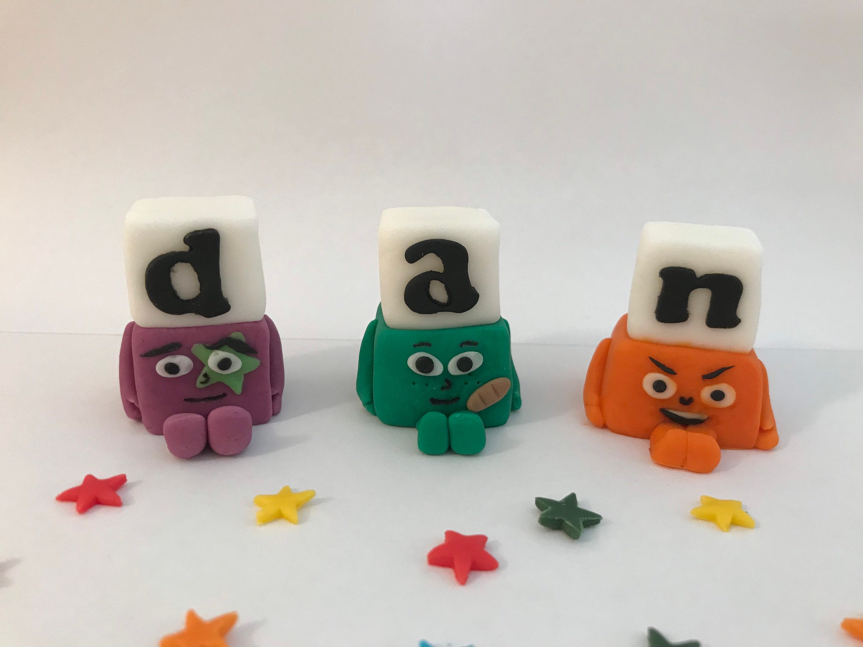 Handmade Edible Alphablocks Alphabet Blocks Cake Topper | Etsy UK