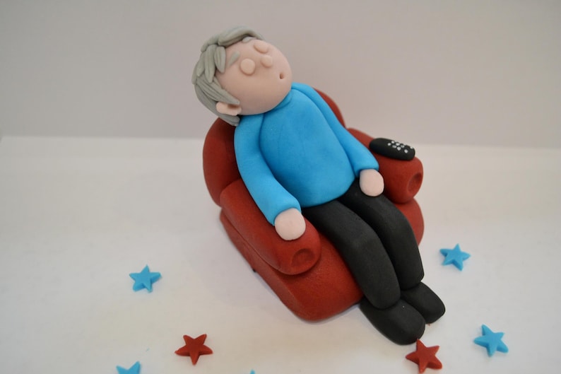 Handmade Edible Man Dad Sleeping Birthday Cake - Etsy UK
