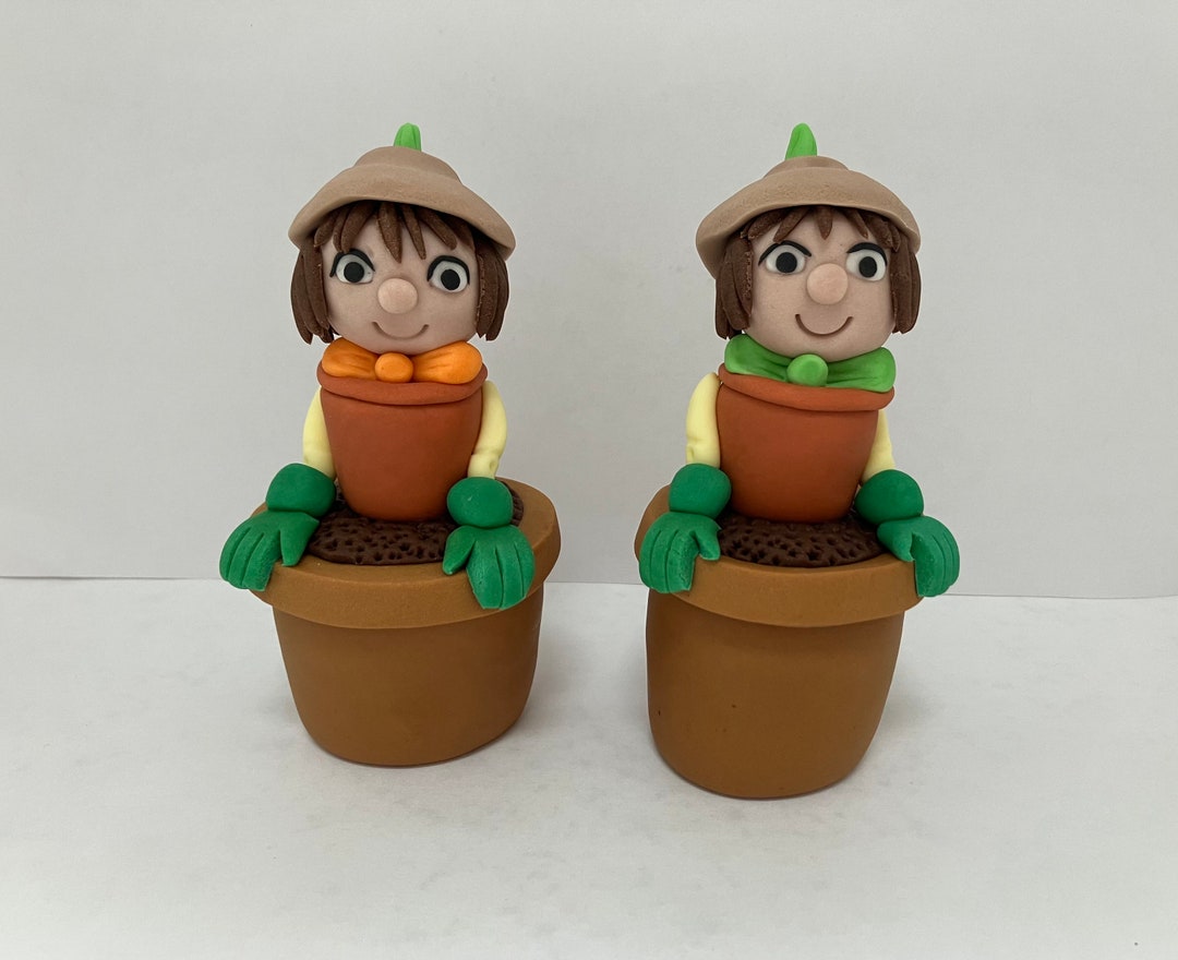 Handmade Edible Bill and Ben, Cake Topper Decoration, Birthday ...