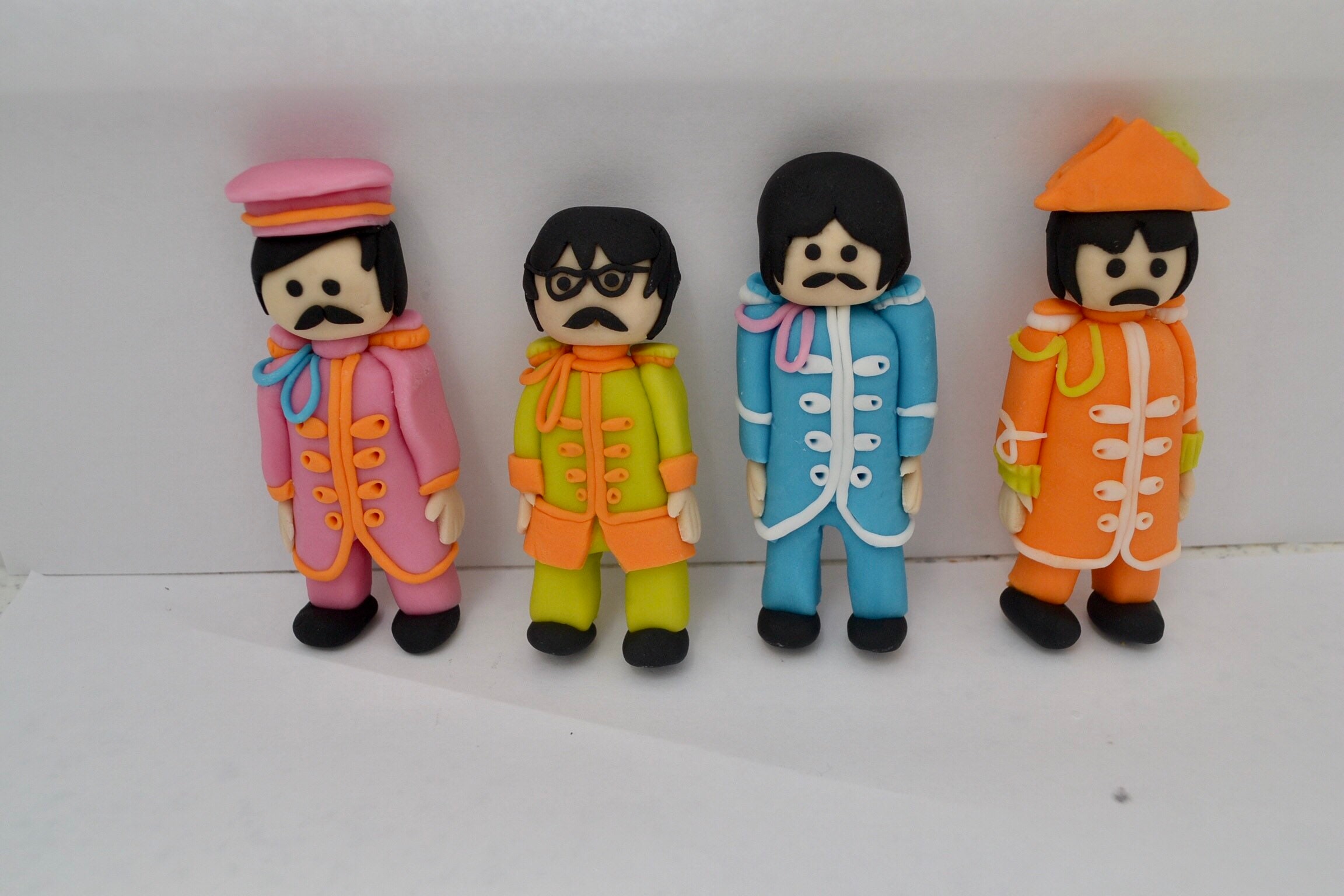 Handmade Edible the Beatles Cake Topper: John, Paul, George, Ringo ...