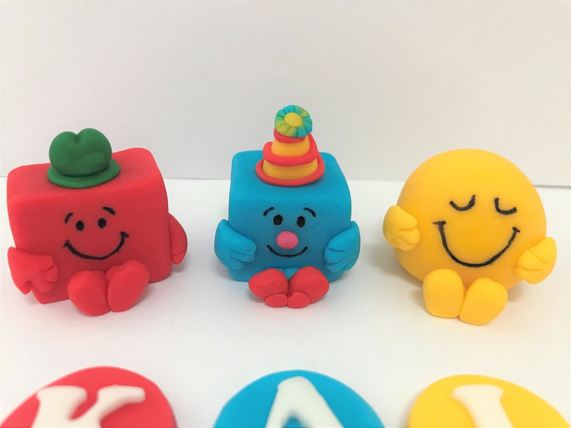 Handmade Edible, Mr Men Cake Topper, Decoration, Birthday, Little Miss ...