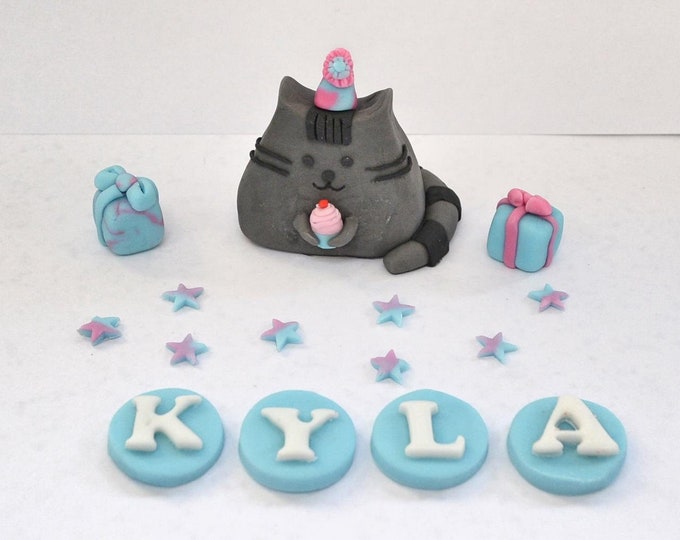 Handmade Edible Pusheen Cake Topper, Decoration, Birthday - Etsy