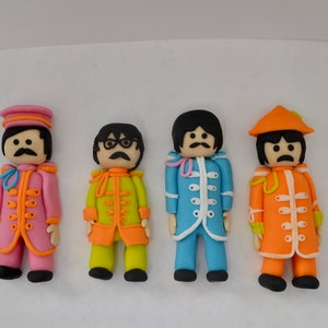 Handmade Edible the Beatles Cake Topper: John, Paul, George, Ringo ...