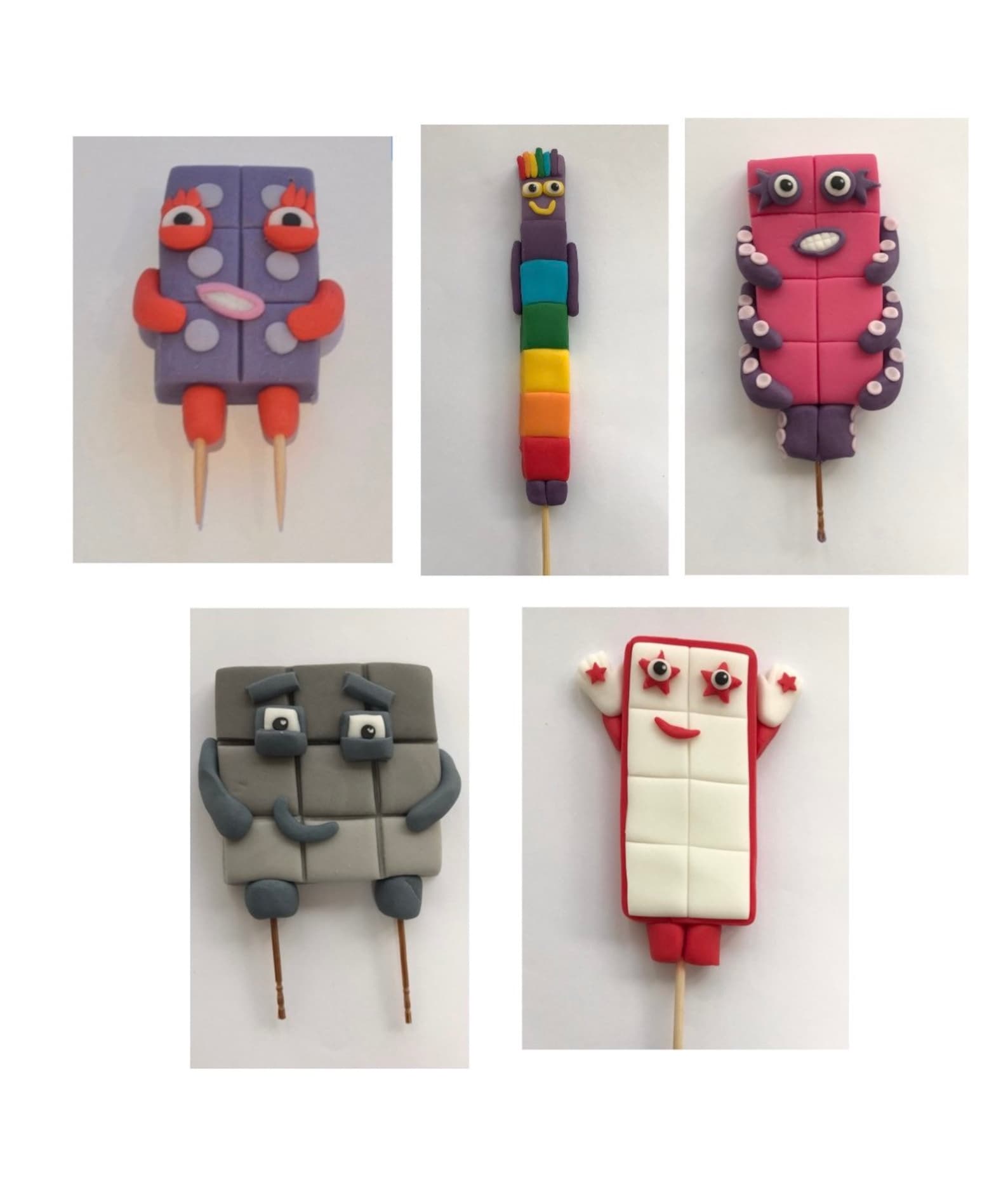 Handmade Edible Number Blocks Numberblocks Cake Topper | Etsy UK