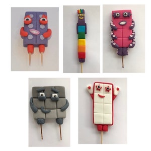 Handmade Edible Number Blocks Numberblocks Cake Topper Decoration ...