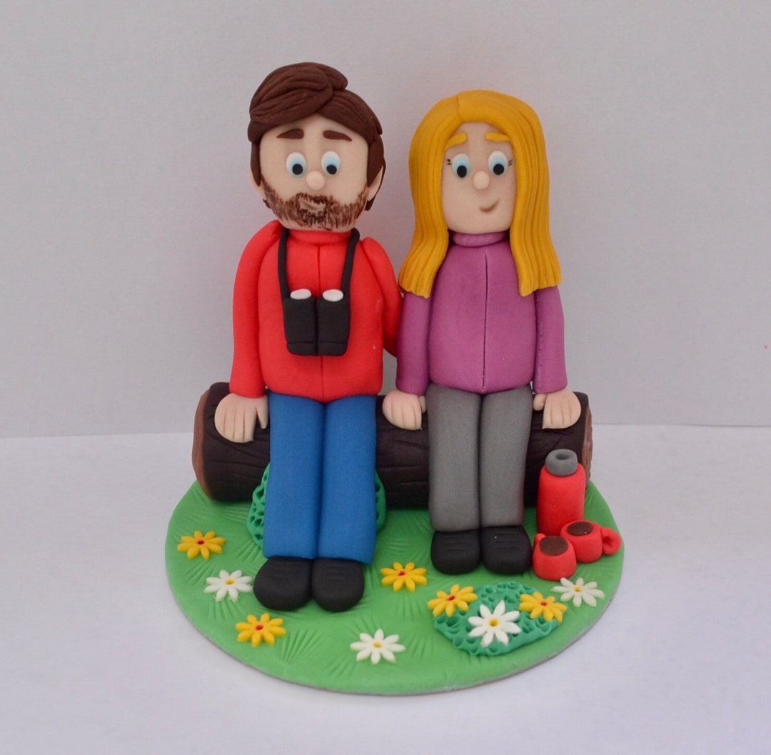 Handmade Edible Walker, Rambler, Travelling Couple Cake Topper ...