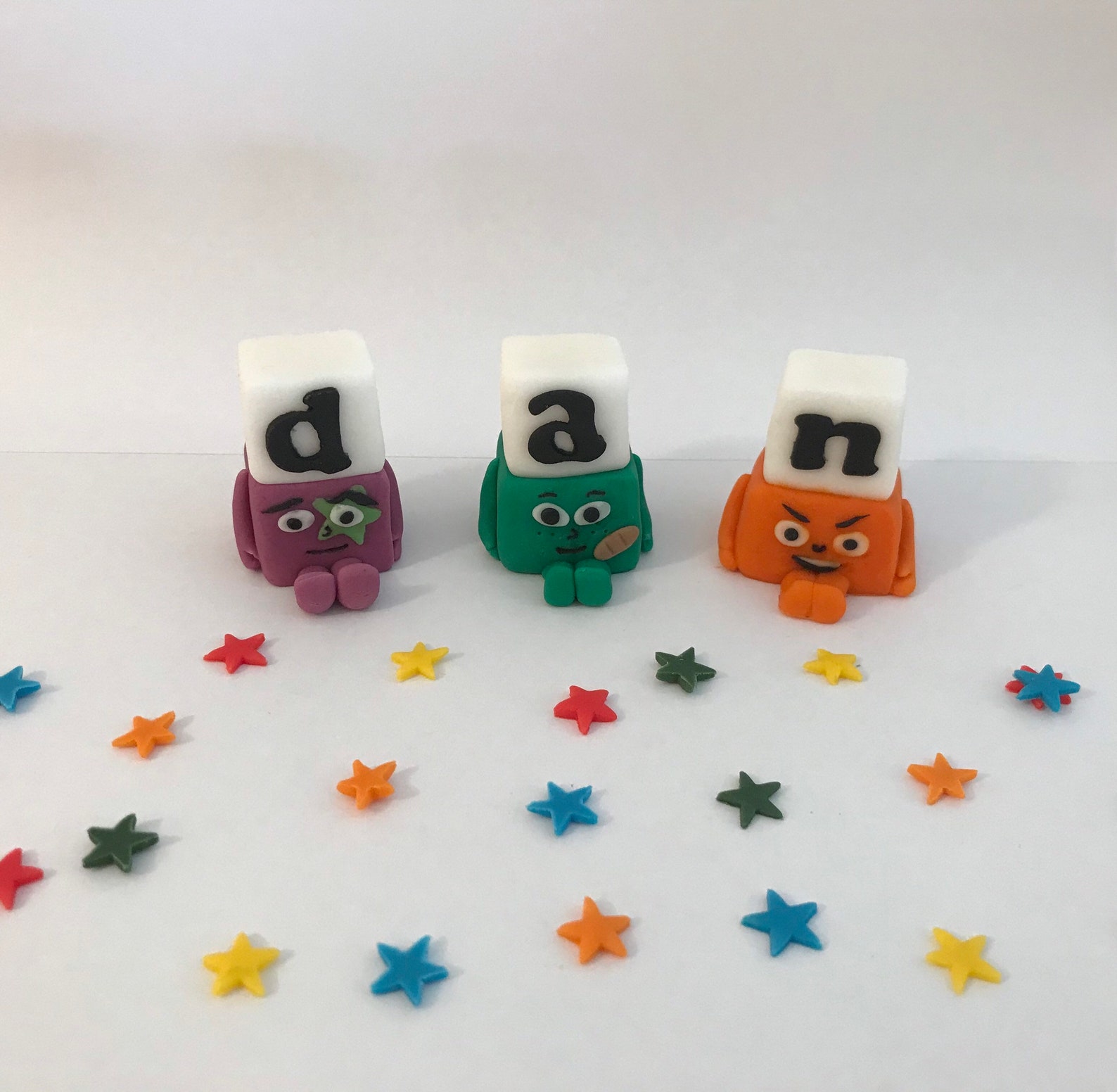 Handmade Edible Alphablocks Alphabet Blocks Cake Topper | Etsy UK