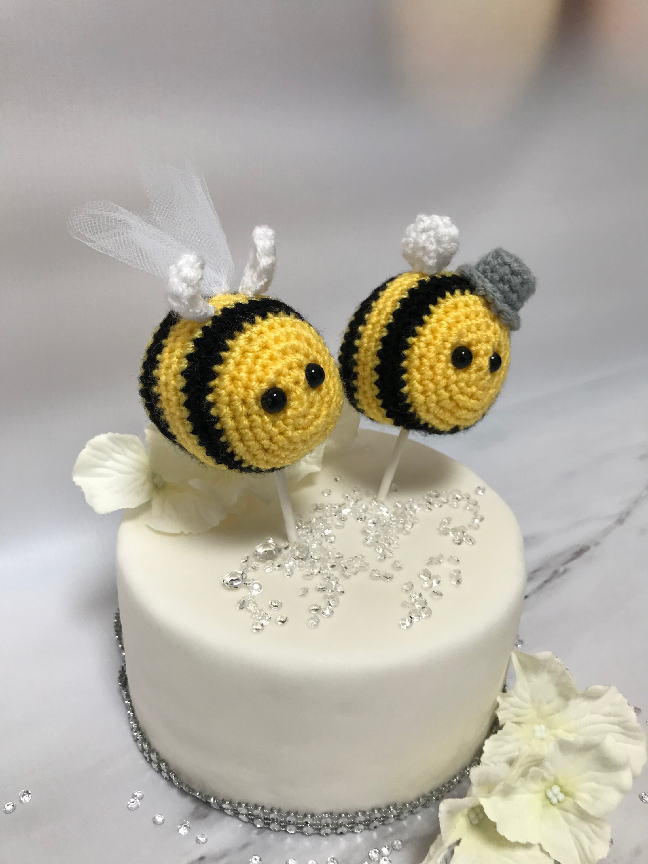 kissing bees wedding cake topper,bee cake topper,ladybug cake topper ...