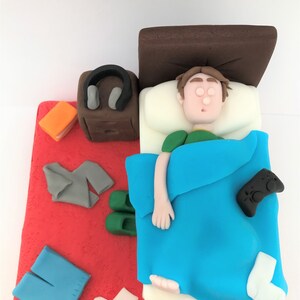 Handmade Teenager, Messy Bed, Cake Topper Decoration, Birthday, 18th ...