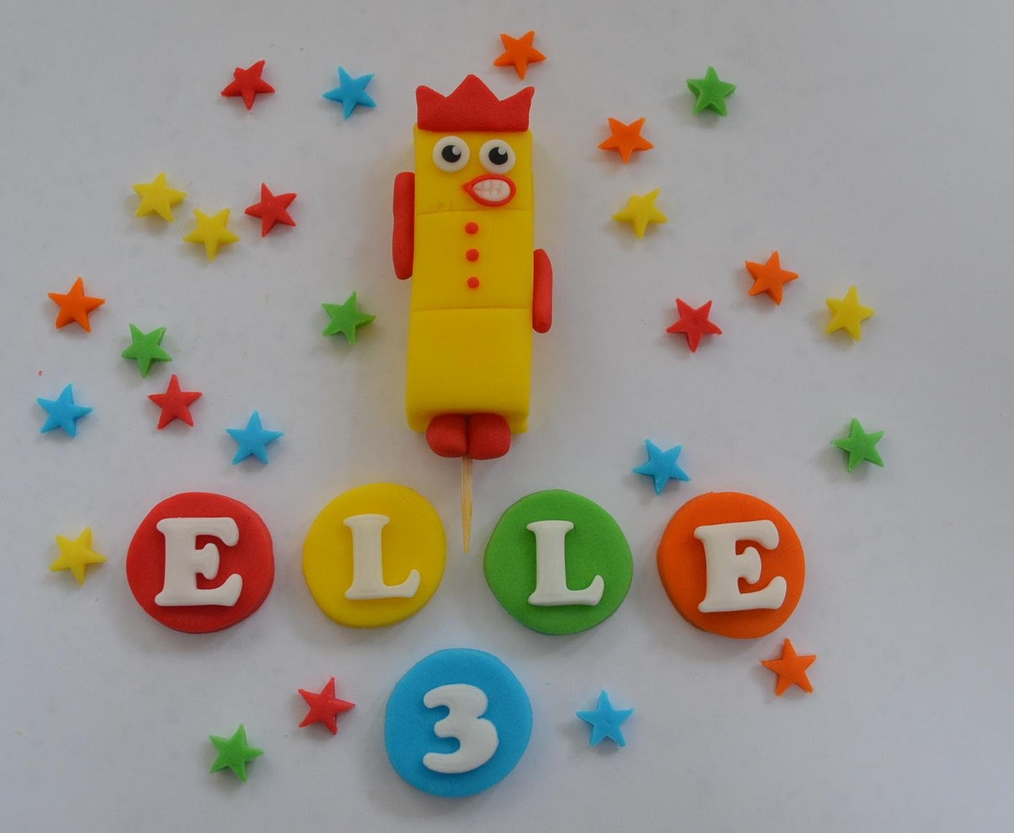 Handmade Edible Number Blocks Numberblocks Cake Topper | Etsy UK