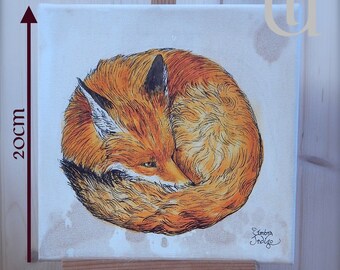 Fox Ink Drawing | Etsy