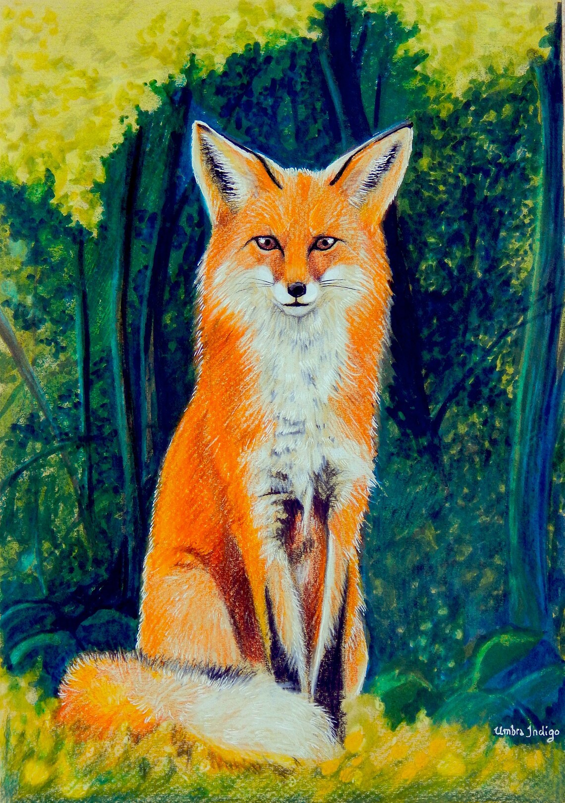 Cute Fox fine Art Print - Etsy