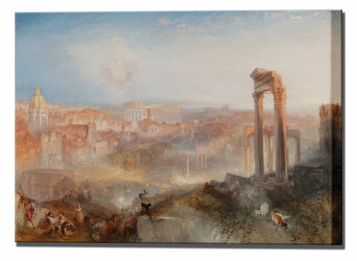 JMW Turner Canvas Print Wall Decor Rome Campo Vaccino - Etsy UK