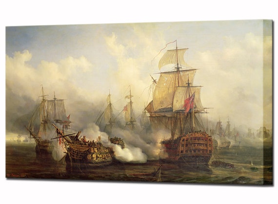 Redoutable at Trafalgar Wall Art Home Decor Canvas Print | Etsy