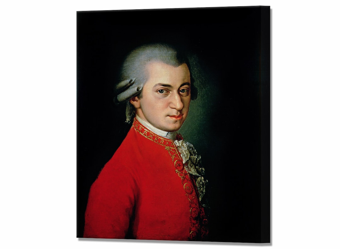 Amadeus Mozart Portrait, Wall Art Print, Ready to Hang, Wall Decor ...