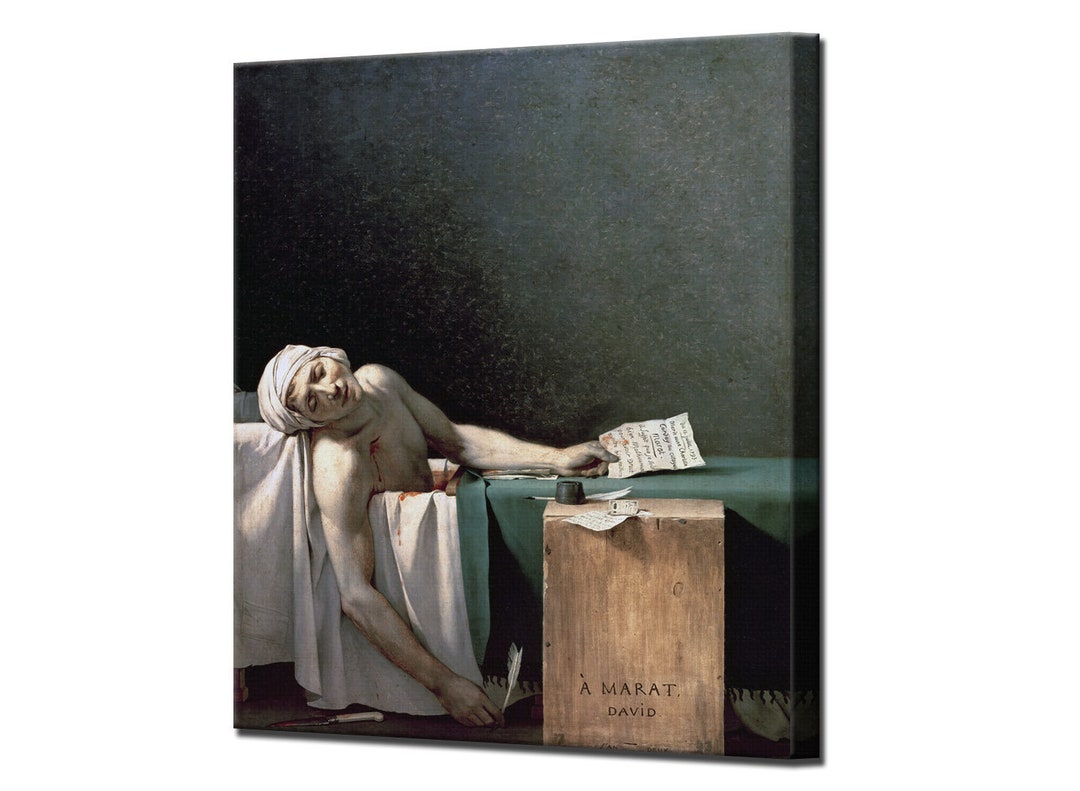 Death of Marat, Canvas Wall Art Print Home Decor, Jacques Louis David ...