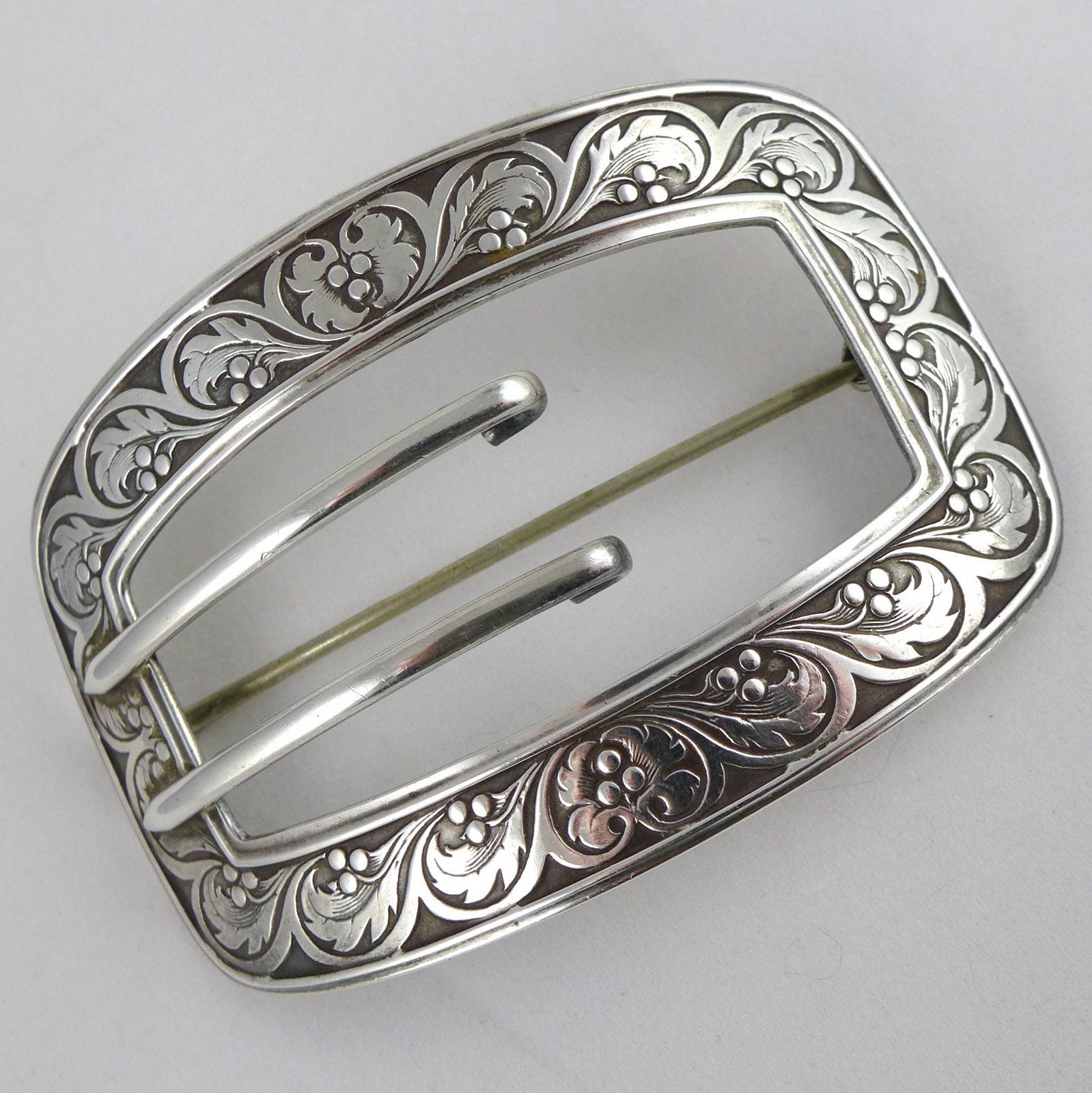 Antique Sterling Silver Sash Pin Victorian Belt Buckle - Etsy