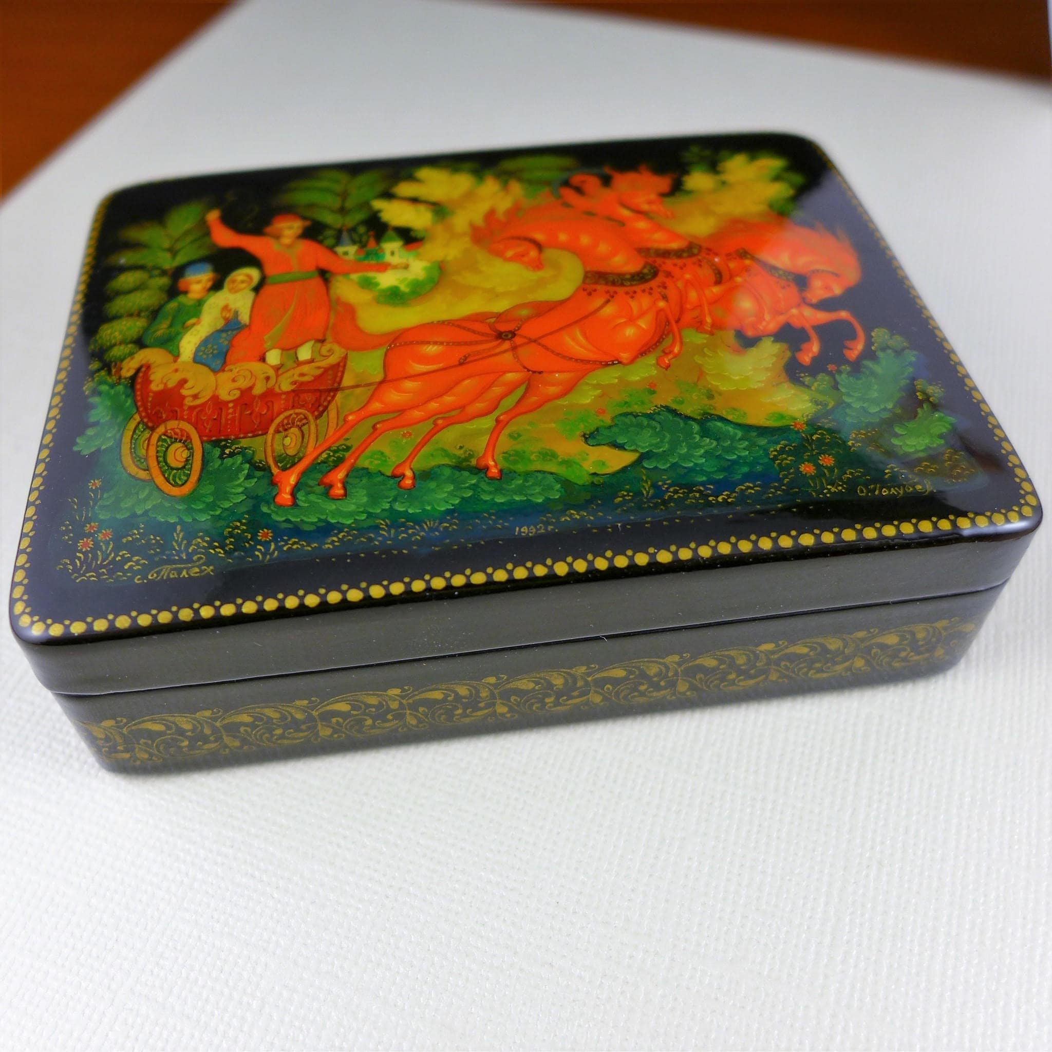 Russian Black Lacquer Boxes Value