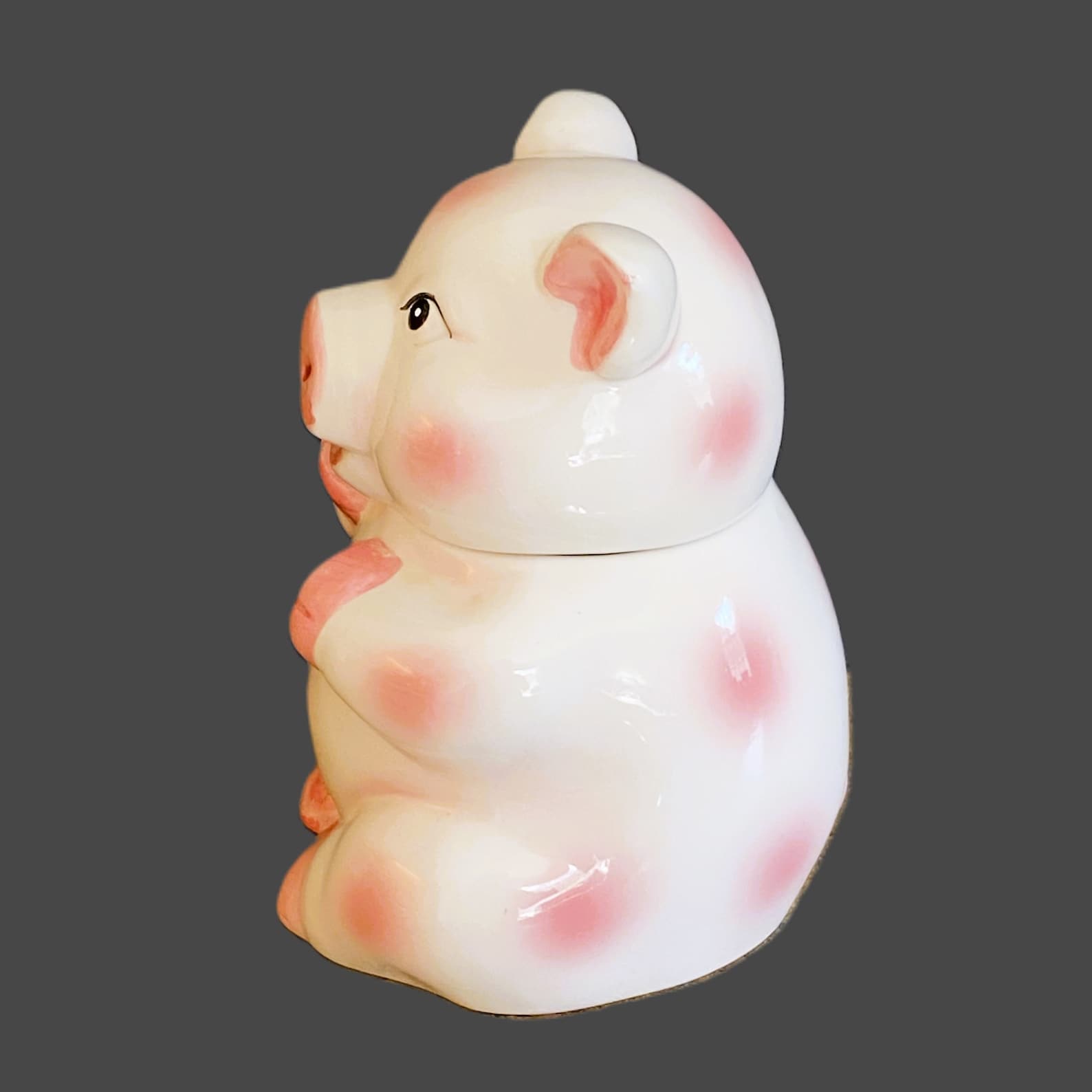 Vintage KMC Ceramic Pig Canister: Kitsch Farmhouse Decor (7 Inch) - Etsy