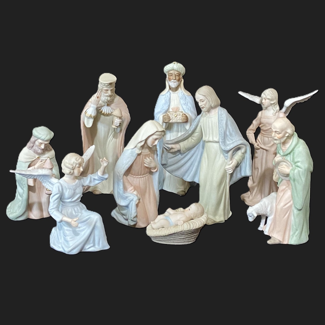 Vintage Lefton Nativity Set, 9 Pieces: the Christopher Collection 1983 ...