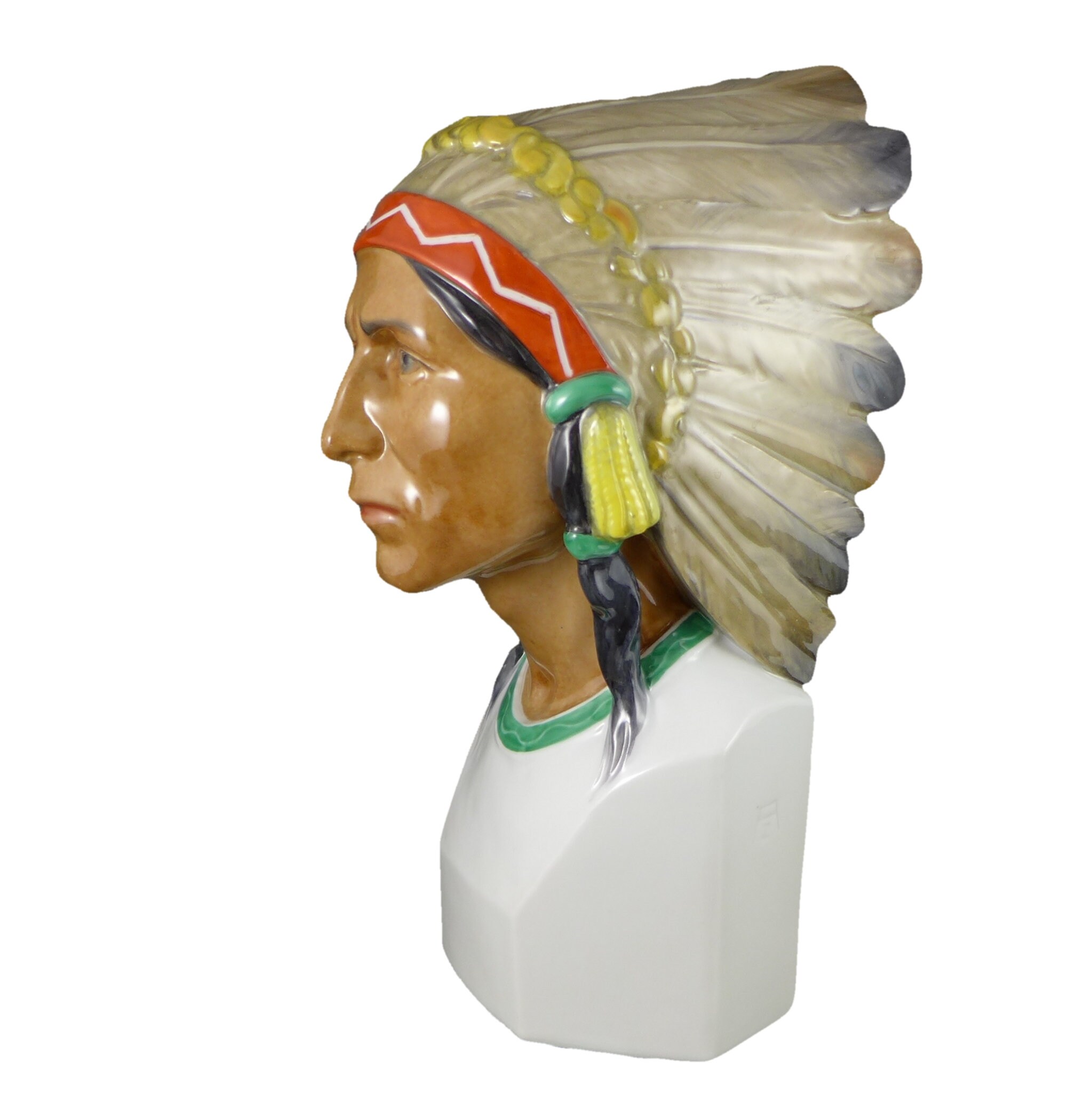 Rare Karl Ens Vintage Native American Porcelain Bust With - Etsy