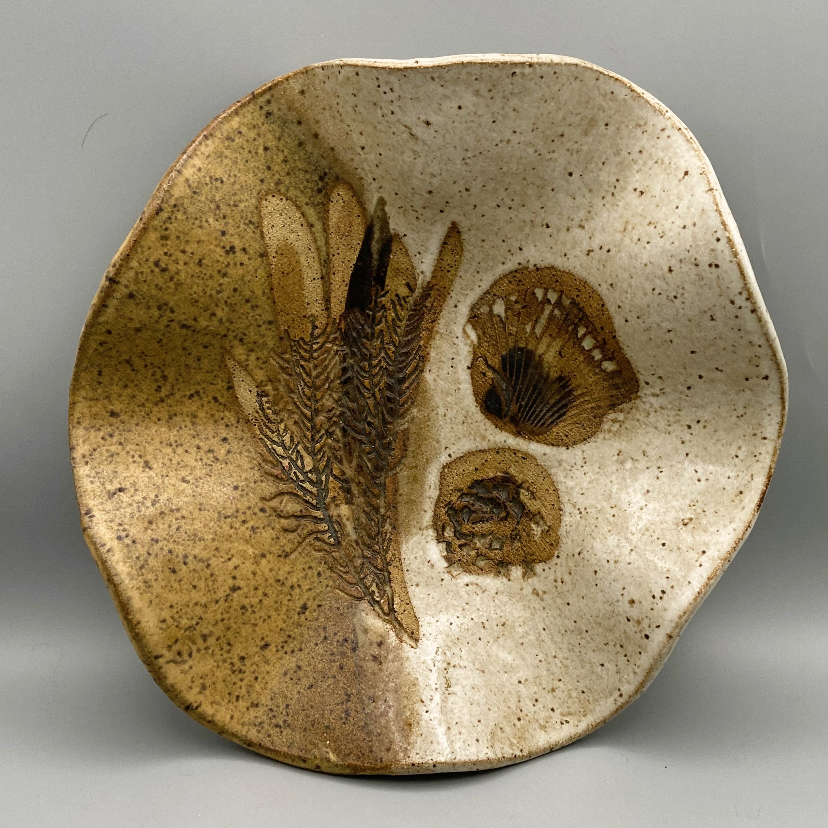 Vintage Judy Rossman Studio Art Pottery Bowl, Rustic Seaside Motif - Etsy