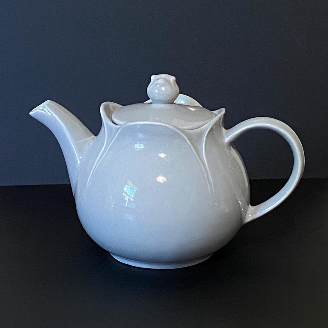 Vintage Sadler Tulip Teapot: Gray Ceramic Tea for One - Etsy