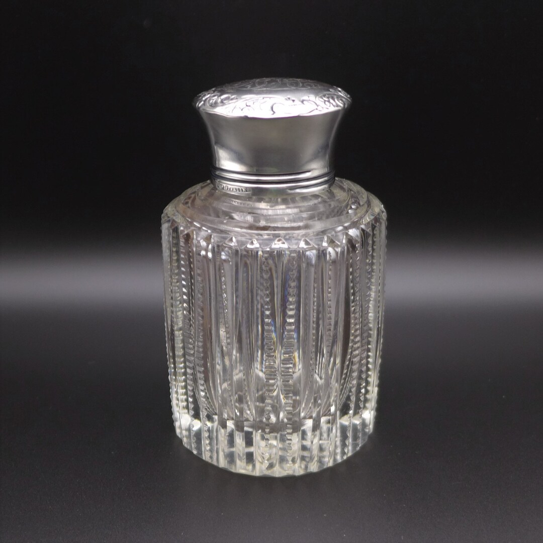 Antique Sterling Top Scent Bottle, Zipper Glass Perfume - Etsy