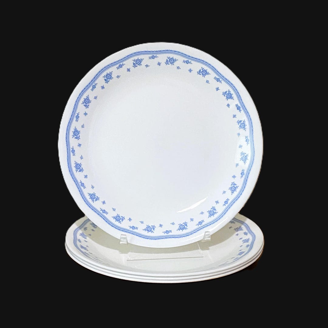 Vintage Corelle Luncheon Plates, Morning Blue, Set of 4 - Etsy