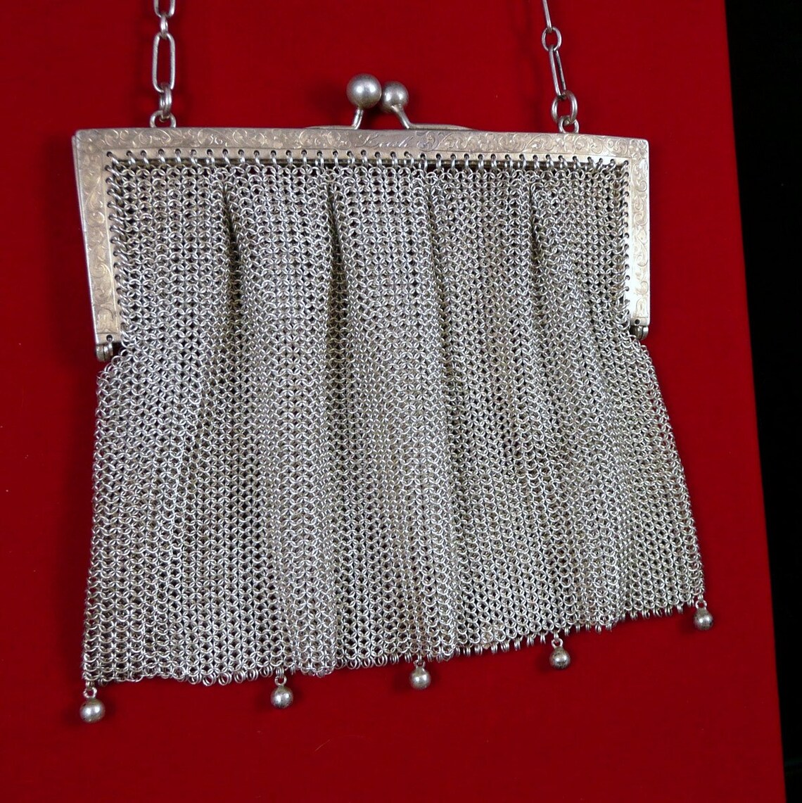Sterling Silver Mesh Purse Antique Art Nouveau Purse Vintage - Etsy
