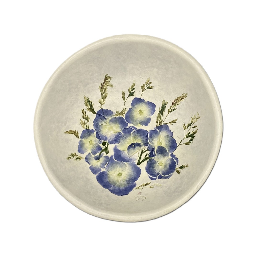 Vintage Salt Marsh Pottery Pansy Wall Hanging Bowl; - Etsy