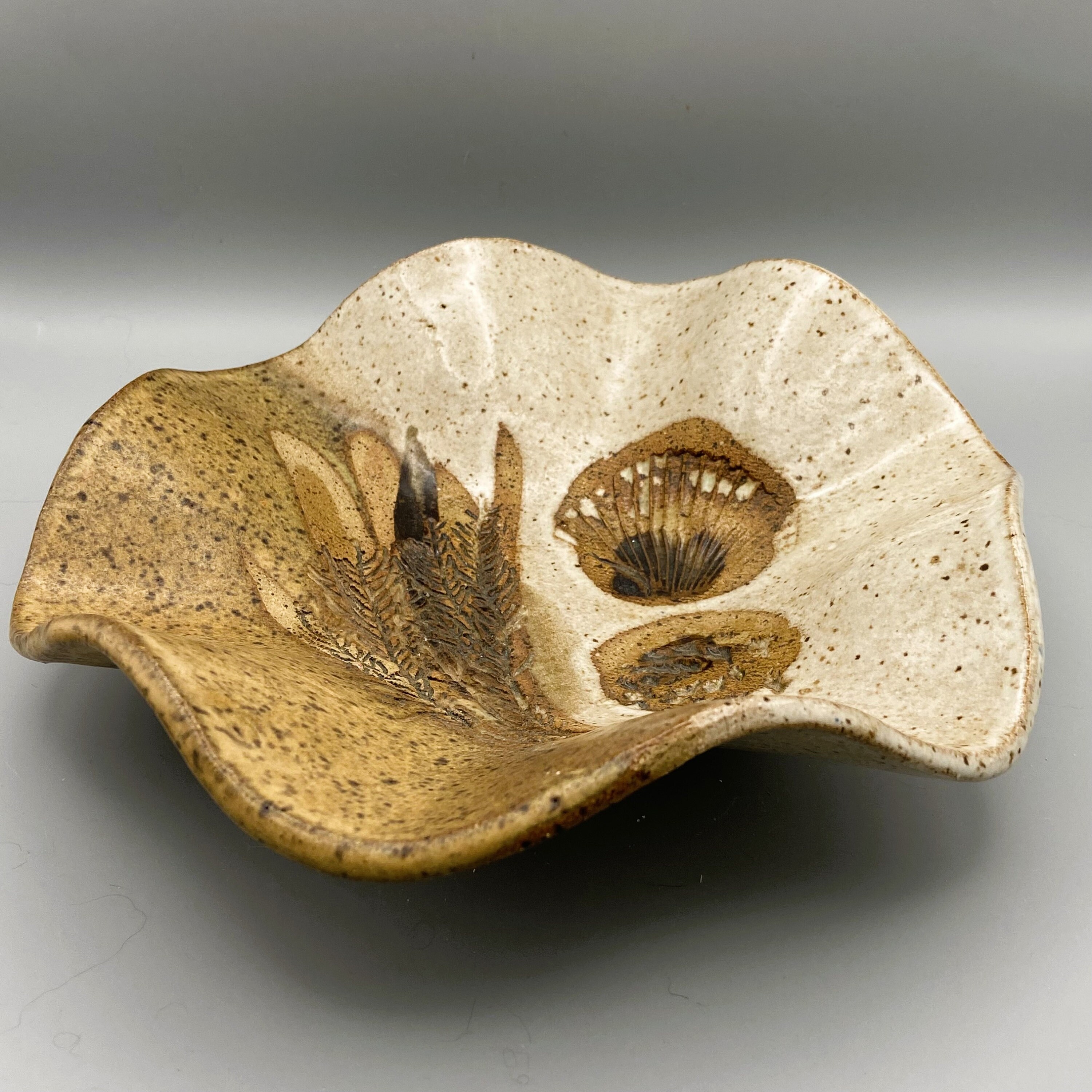 Vintage Judy Rossman Studio Art Pottery Bowl, Rustic Seaside Motif - Etsy