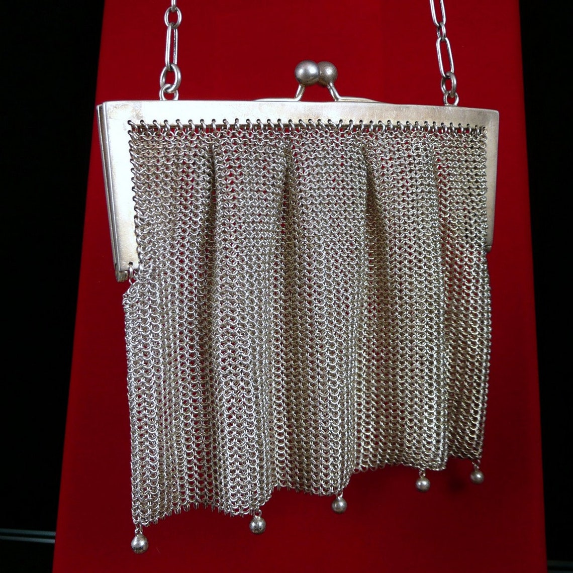Sterling Silver Mesh Purse Antique Art Nouveau Purse Vintage - Etsy