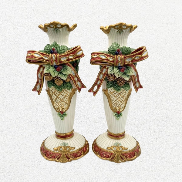 Fitz and Floyd Candlesticks - Etsy