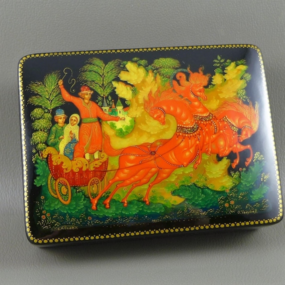 Russian Black Lacquer Boxes Value