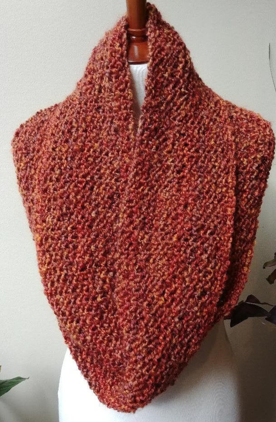 Extra Long Infinity Scarf in Rust, Burnt Orange and Touches of Gold - Etsy