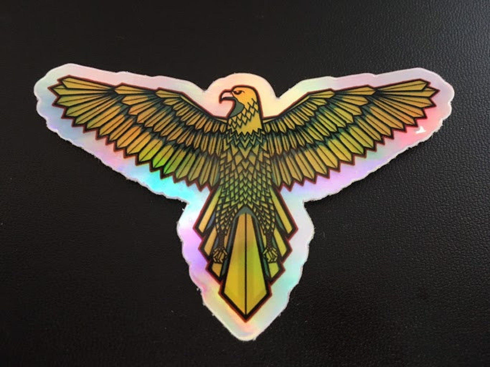 Golden Eagle Holographic Sticker - Etsy