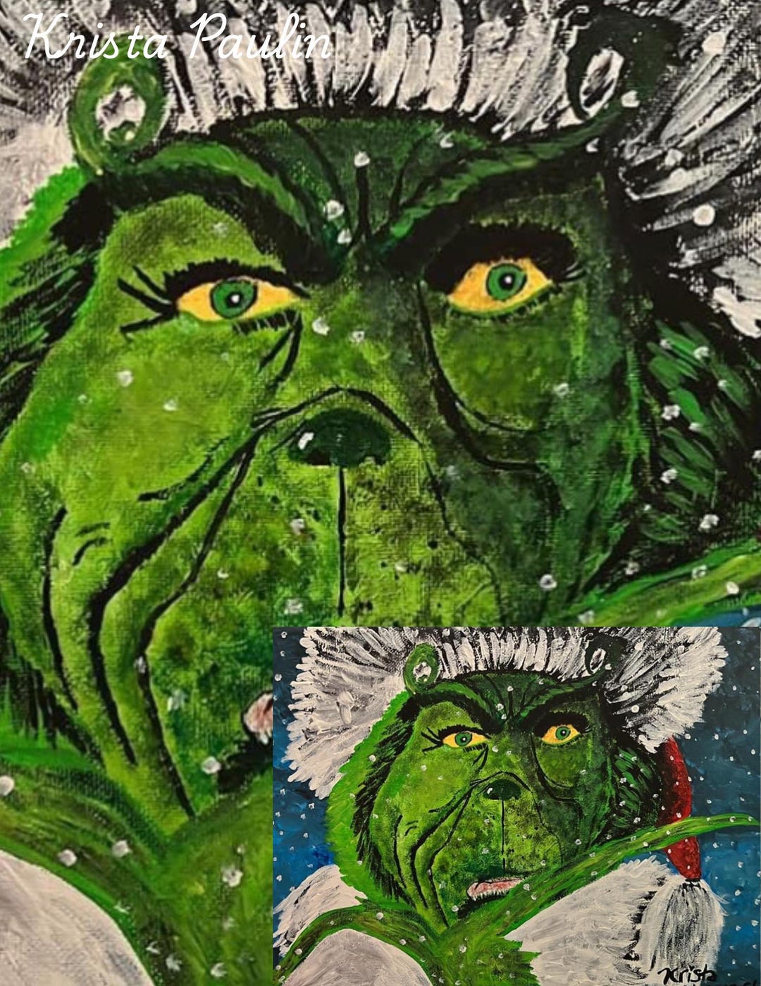 The Grinch Digital Art Print, Holiday Wall Art Decor, Instant Download ...