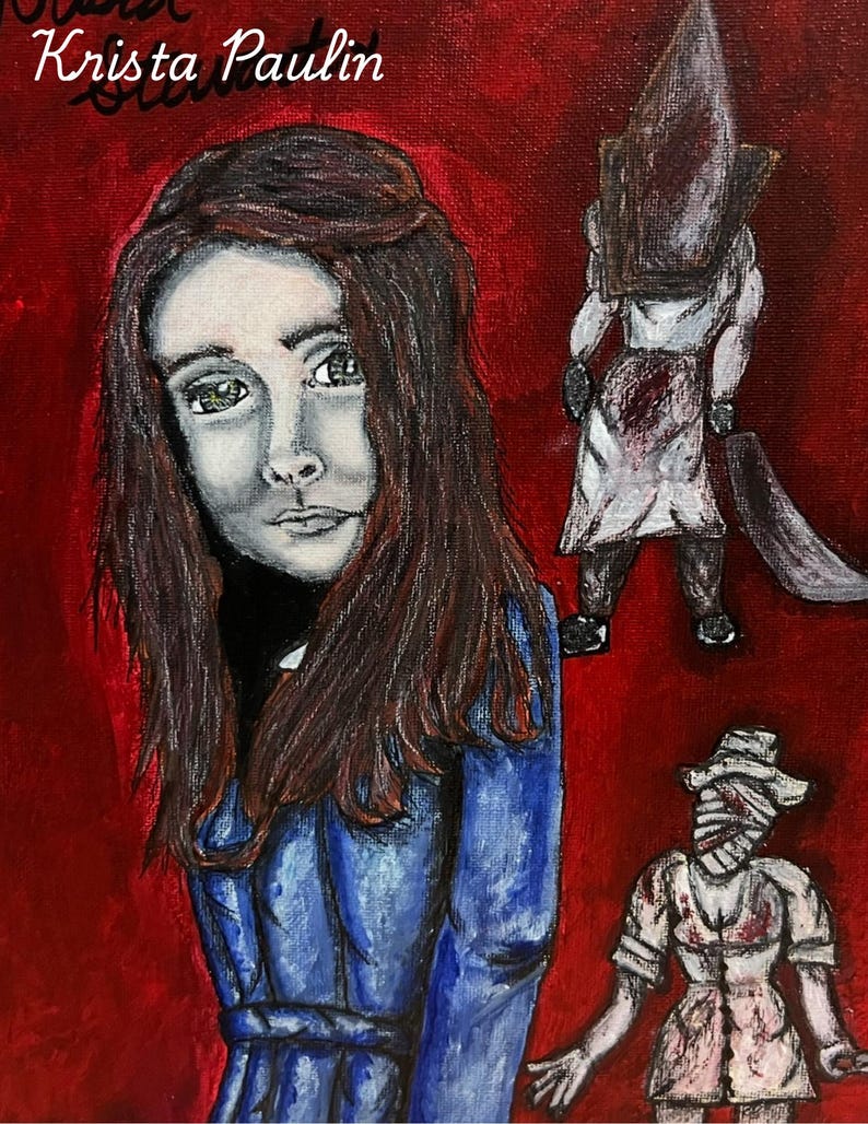 Silent Hill Horror Art Prints: Pyramid Head, Nurse, Alessa (digital ...