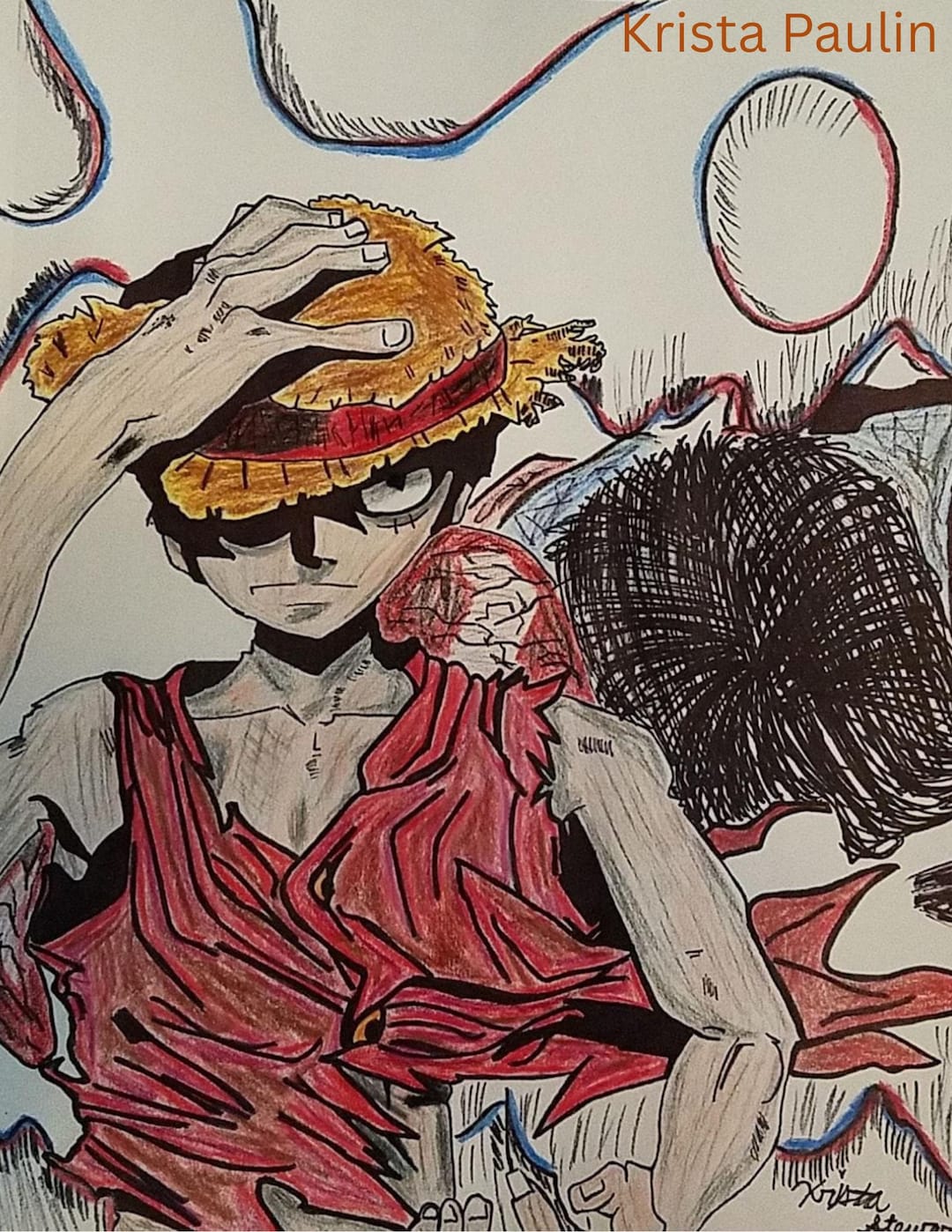 Monkey D Luffy Anime Art Print: One Piece Illustration, Anime, Drama ...