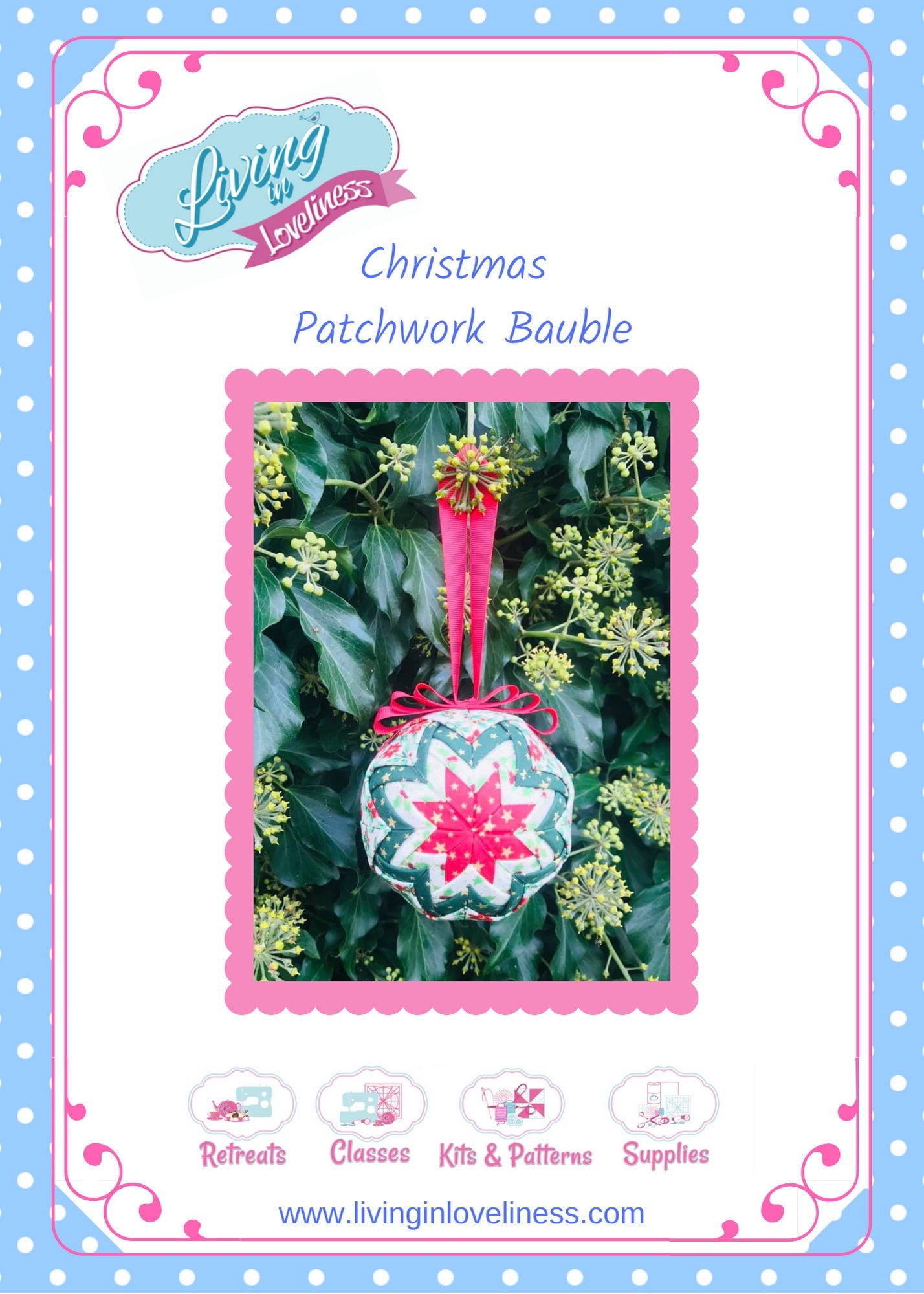 Christmas Patchwork Bauble Pattern With Video Tutorial (PDF Digital ...