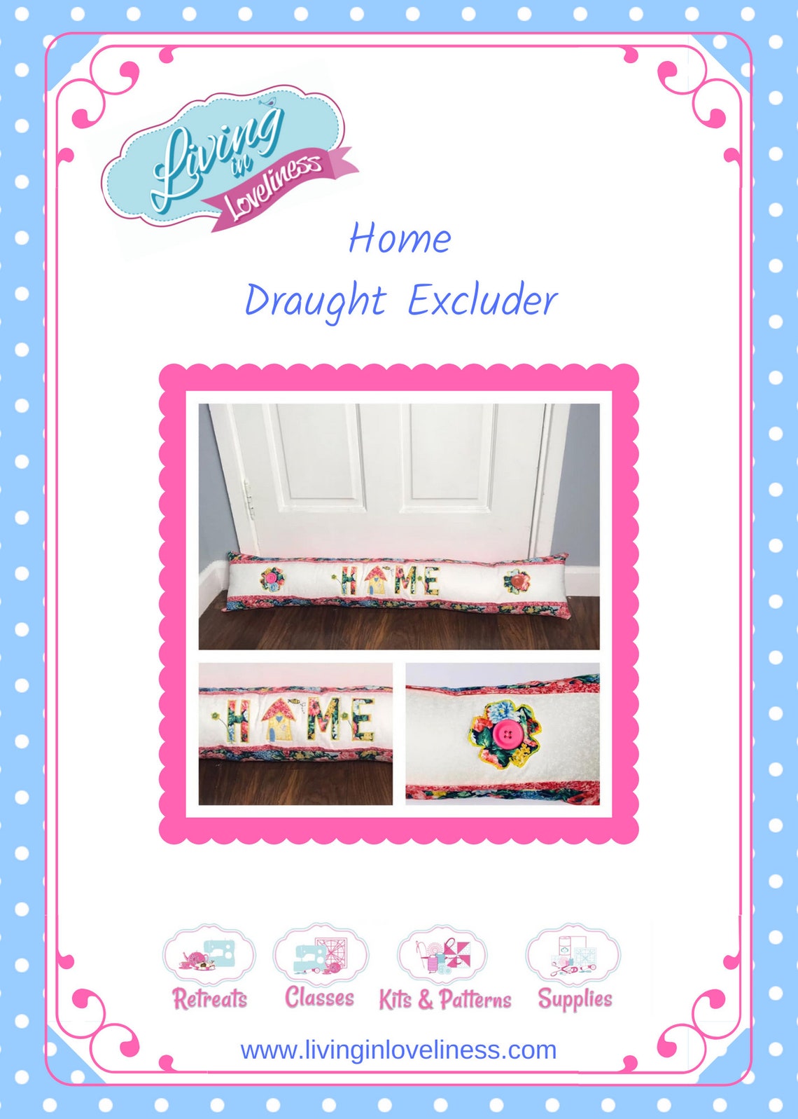 Happy Home Draught Excluder Pattern (PDF Digital Download) - Etsy