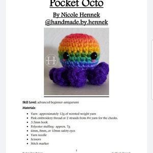 PATTERN 4-PACK- Octopus Pattern 4-pack: Octobitty, Octoplushie ...