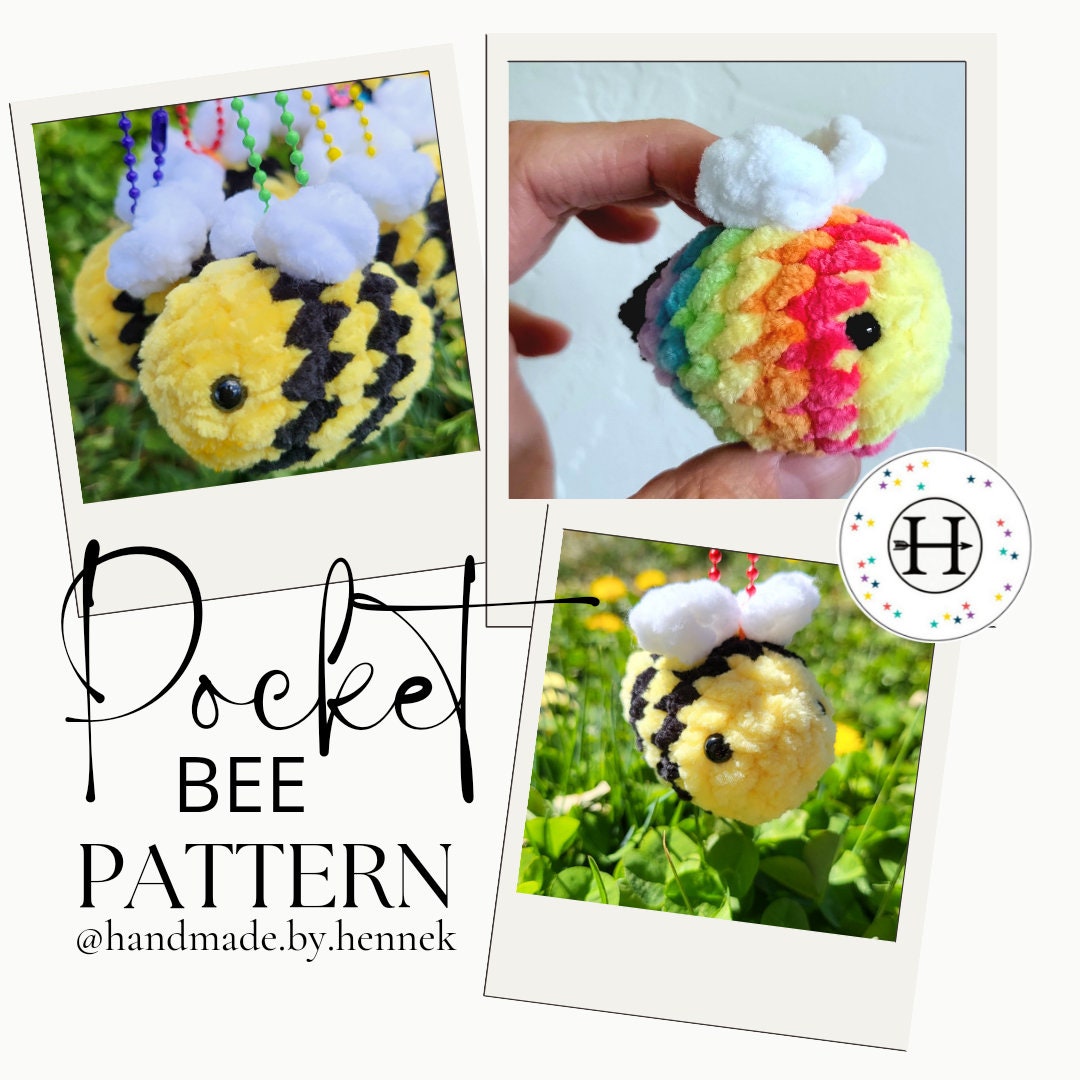 Pdf-pocket Bee No Sew Crochet Pattern - Etsy