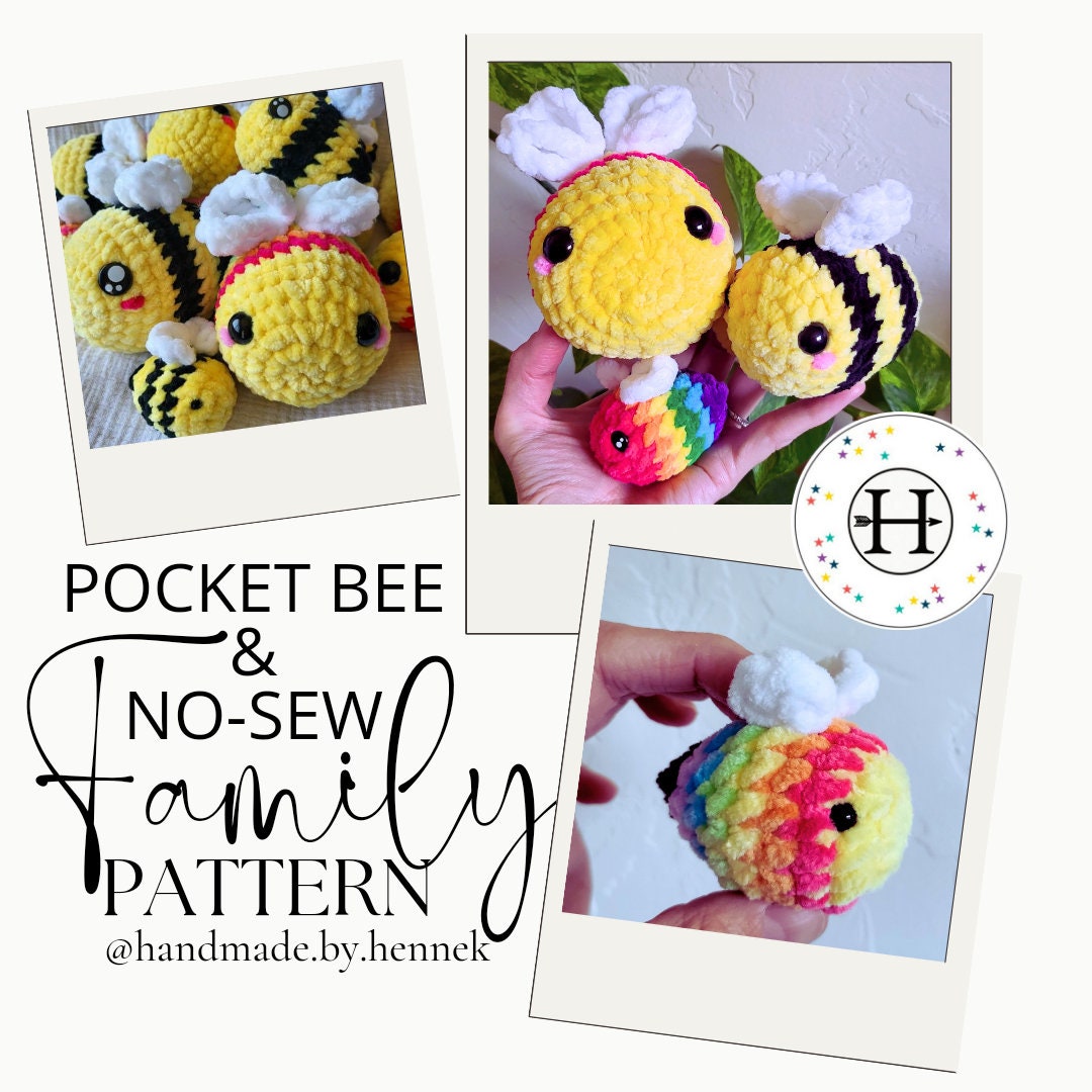 Pdf-pocket Bee & No-sew Family Crochet Pattern - Etsy