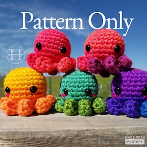 PATTERN 4-PACK- Octopus Pattern 4-pack: Octobitty, Octoplushie ...