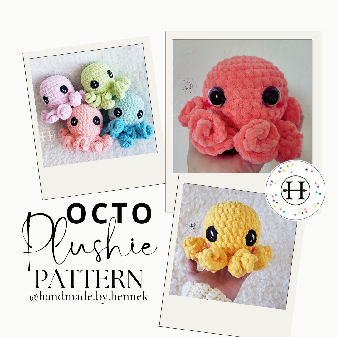 Pdf-octoplushie Rattle No Sew Crochet Pattern With Eye - Etsy
