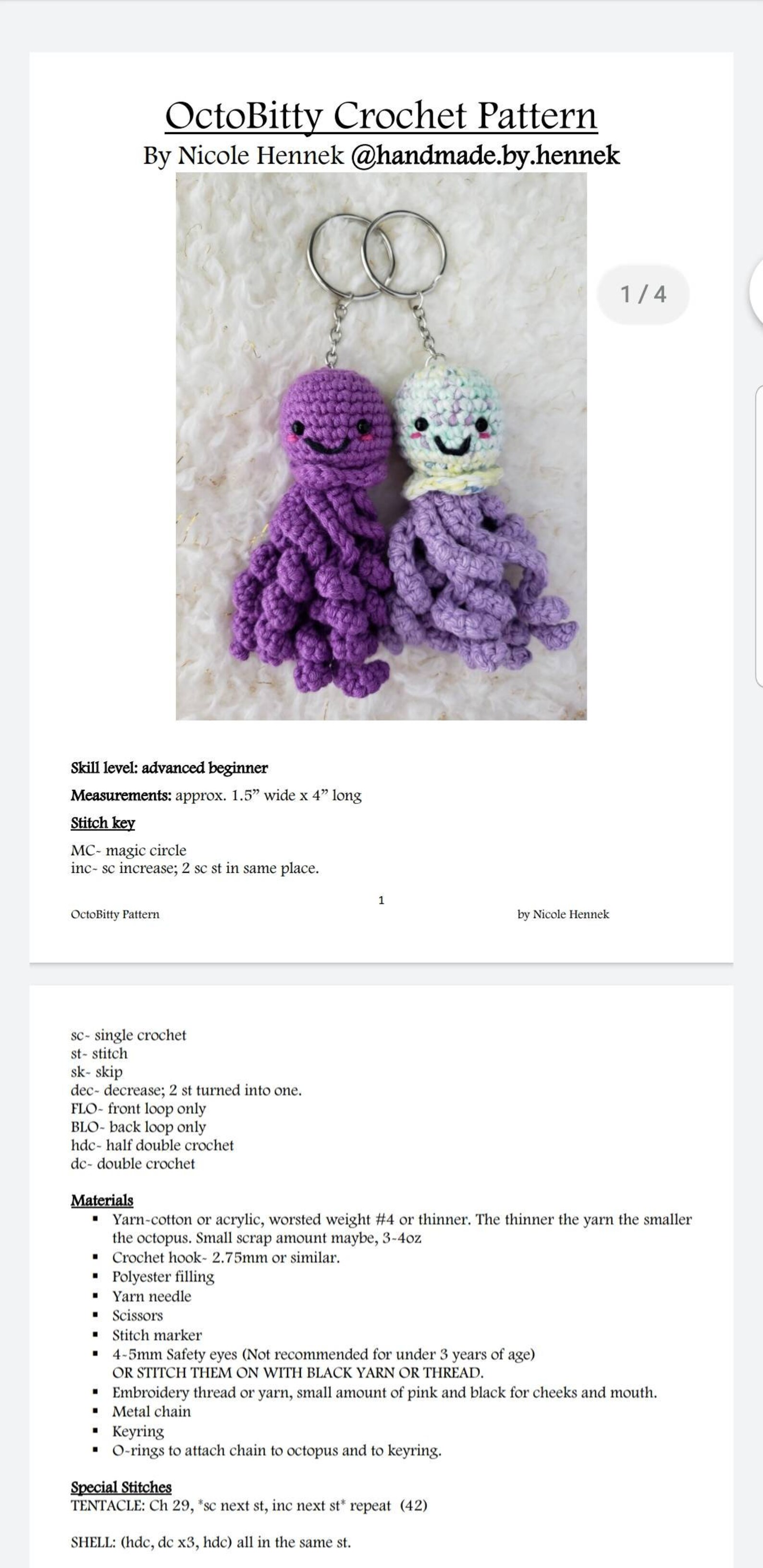 OCTO PATTERN 2-PACK #3- Octopus Pattern 2-pack: Pocket Octo & Octobitty ...