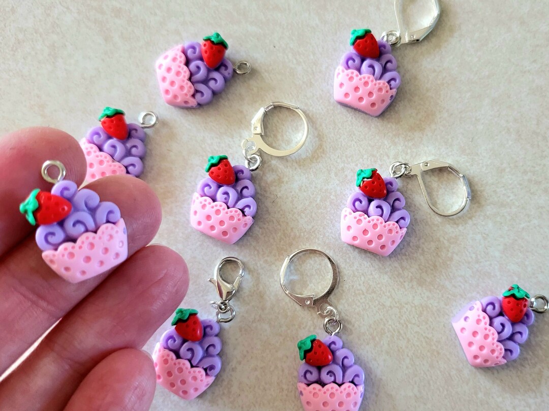 Cupcake Charm Stitch Marker - Etsy